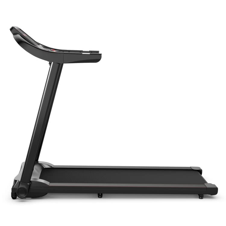 Electric Folding Treadmill with HD LED Display and APP Control Speaker, Black