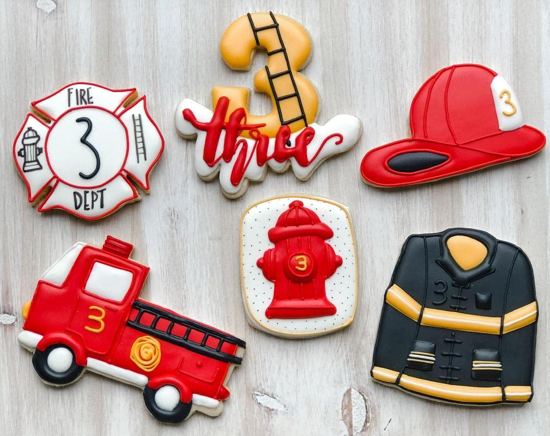 Fire Department Station Cookie Cutter 10 Piece Set from The Cookie Cutter Shop – Tin Plated Steel Cookie Cutters
