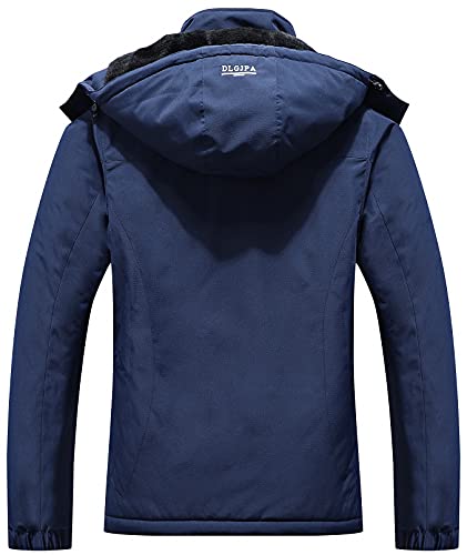 DLGJPA Women's Mountain Waterproof Ski Jacket Hooded Windbreakers Windproof Raincoat Winter Warm Snow Coat
