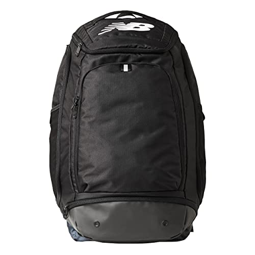 New Balance Sports Backpack, Team Travel Gym Bag for Men and Women, Black, One Size