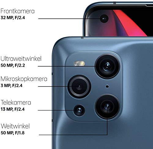OPPO FIND X3 PRO 5G CPH2173 Global ROM EU/UK Model Dual SIM 12GB RAM, 256GB Storage Factory Unlocked International Version - Blue