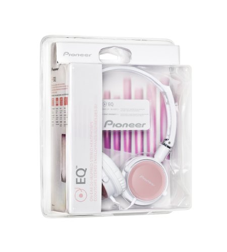 Pioneer se-mj21-HP Over-the-Ear DJ Inspired EQ Headphones (Pink/White)