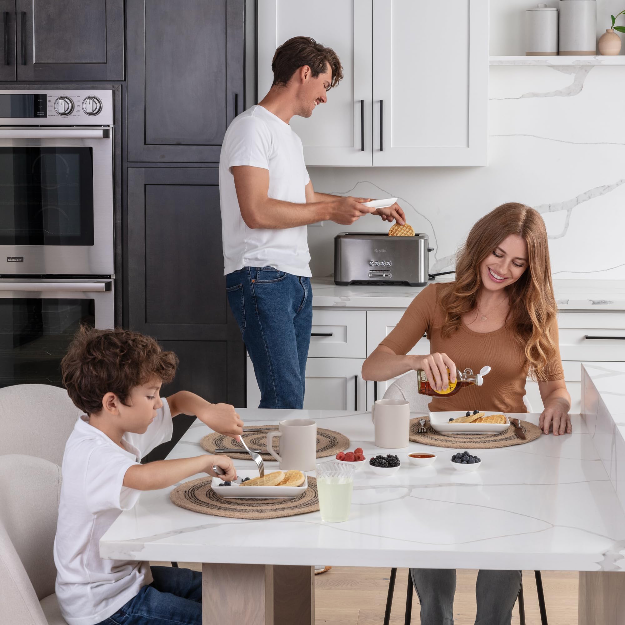 FAMHH 8 Inch Appetizer Plates Set with Dipping Cups for Serving, Desserts, Salads β Chip-Resistant, Porcelain, Rectangular Dinner Plates β Free of Plastic & Lead β 6 Small, White Dinner Plates & Cups