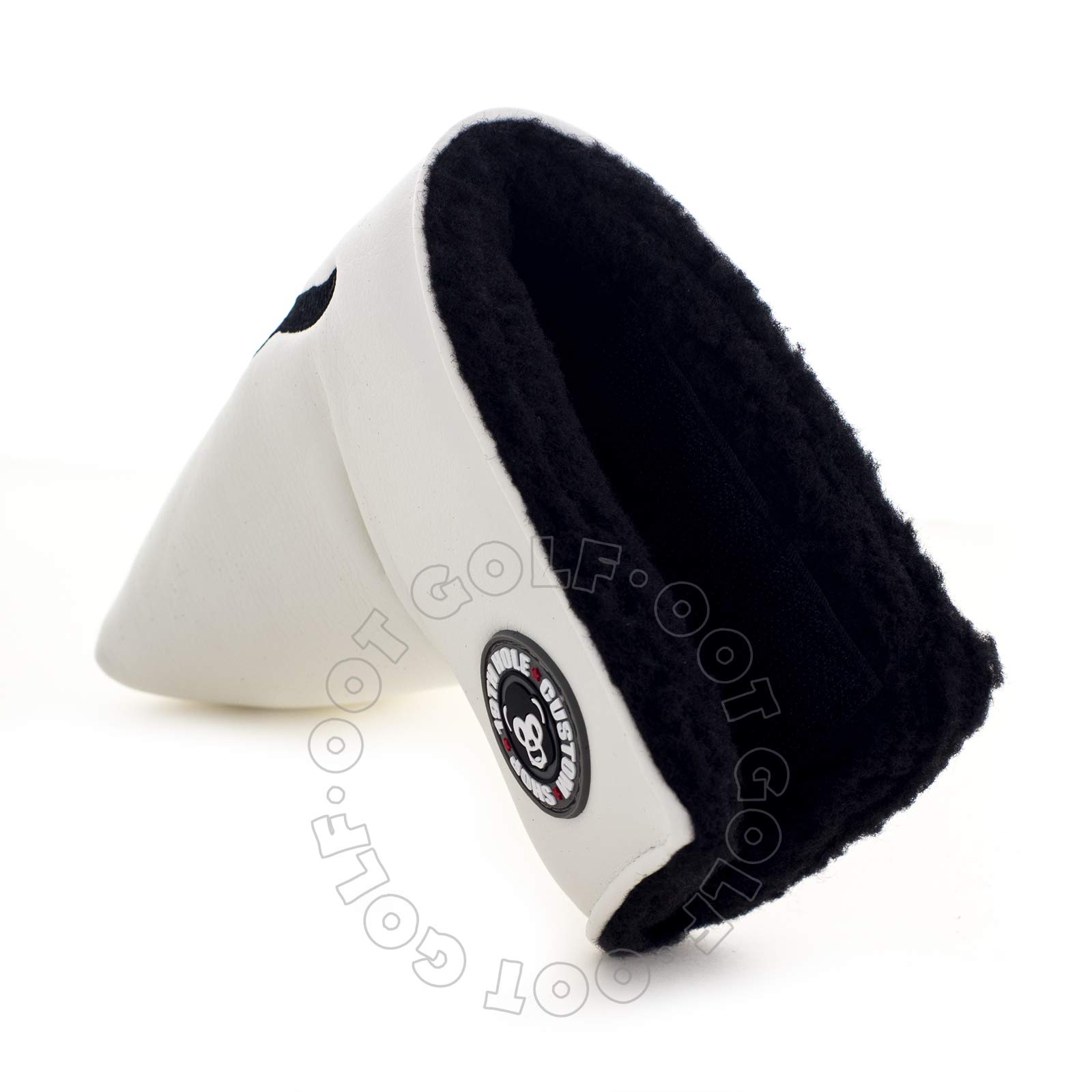 Dancing Monkey Golf Headcover for Blade and Midsize Mallet Putter, White, Head Cover