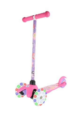 My Little Pony Self Balancing Kick Scooter with Light Up Wheels, Extra Wide Deck, 3 Wheel Platform, Foot Activated Brake, 75 lbs Limit, Kids & Toddlers Girls or Boys, for Ages 3 and Up