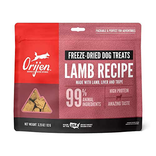 ORIJEN Freeze Dried Lamb Recipe Dog Treats, WholePrey Ingredients, 3.25oz