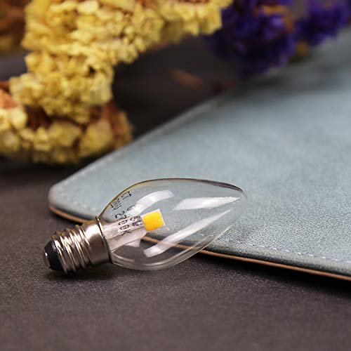 MYEMITTING Night Light Bulb β C7 E12 LED Bulbs β Candelabra, 0.6 Watt Equivalent 7W Incandescent Bulb, Warm White 2700K, Window Candles & Chandeliers Replacement Bulb, 6 Pack