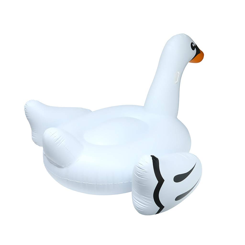 Toxz Swan Inflatable Ride-On Swimming Ring,Suitable for Children and Adults,Built-in Handles,59" X 59" X 39.3"(Ship from US!)