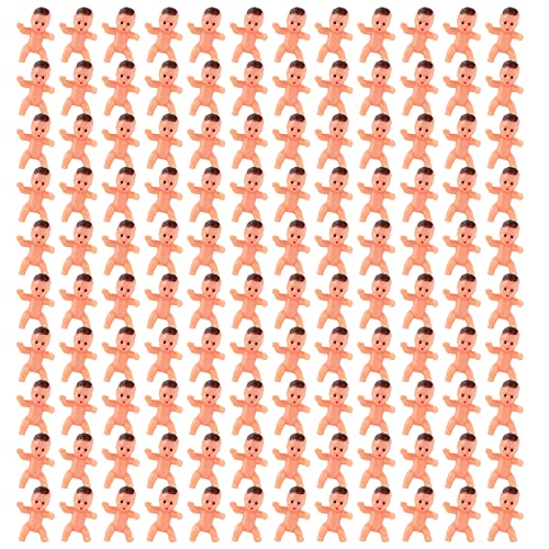 FADUOALI My Water Broke,120Pcs Mini Plastic Babies,Baby Shower, Ice Cube Game Party,Decoretions Baby Full Moon Gifts,1 Inch