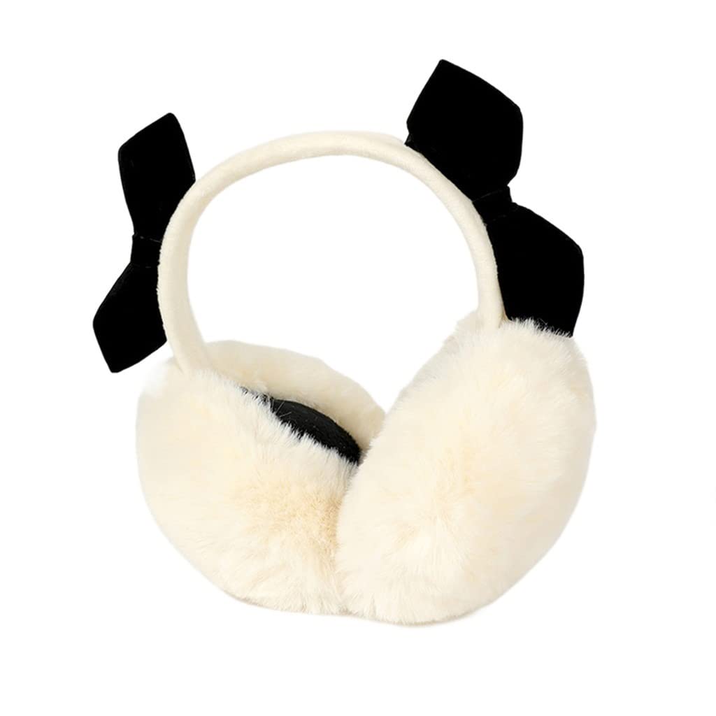 DSFEOIGY Women's Bow Earmuffs Women's Winter Imitation Warm Plush Earmuffs (Color : D, Size : 1)