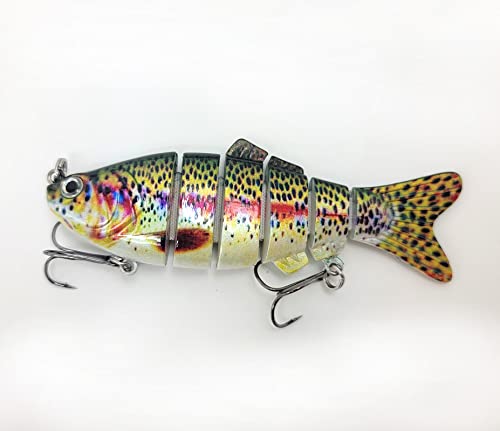 Demall 5 pcs Luya Fishing Lure Multi-Section 10CM/16.5G Segme Full Swimming Layer Hard Swimbait Artificial Spinning Tackle Bionic Bait