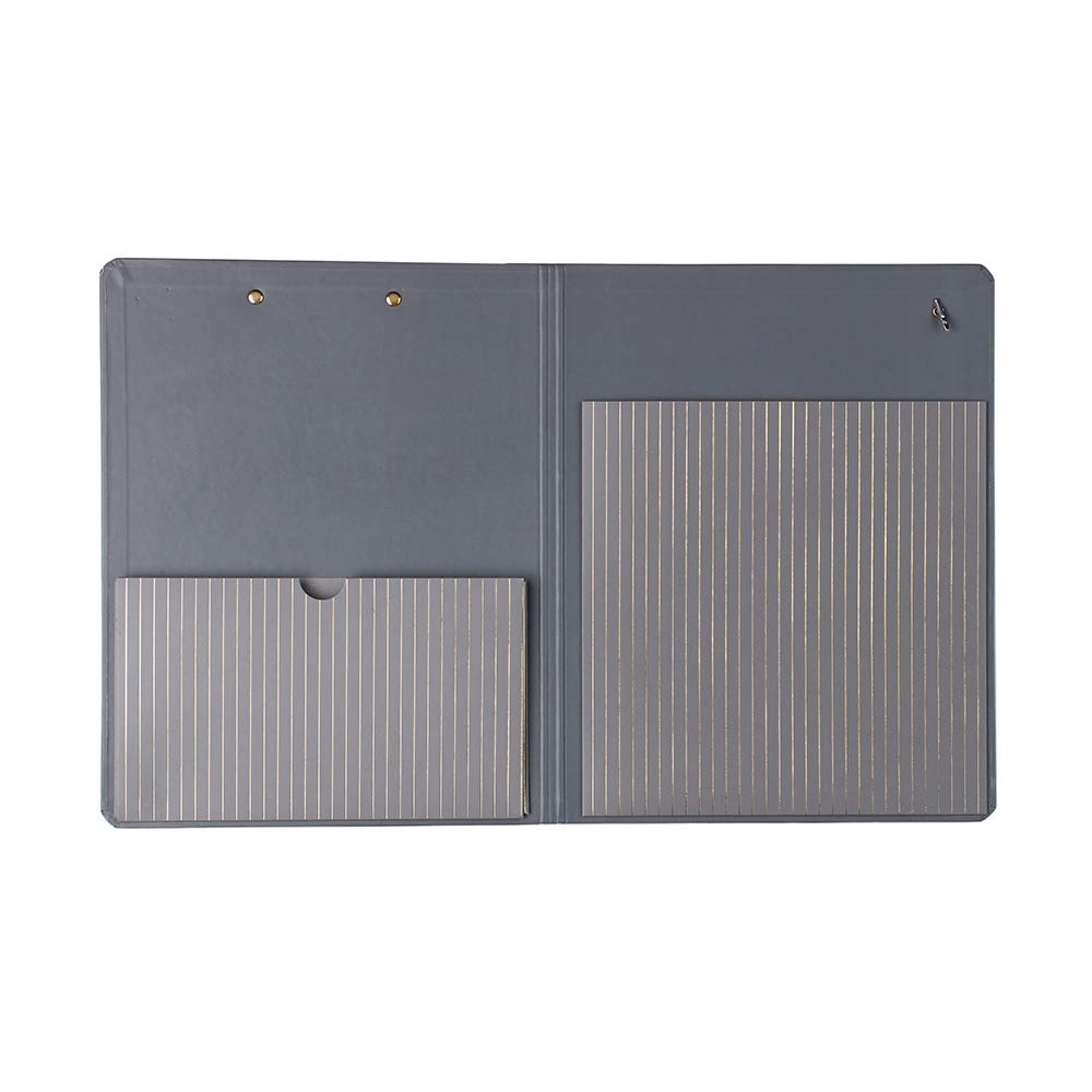 Erin Condren Designer Desk Accessories - Focused Charcoal Clipfolio - Lined Notepad Included. Notepad Measures 8.5" x 11" and Includes 25 Sheets of Note Taking Potential