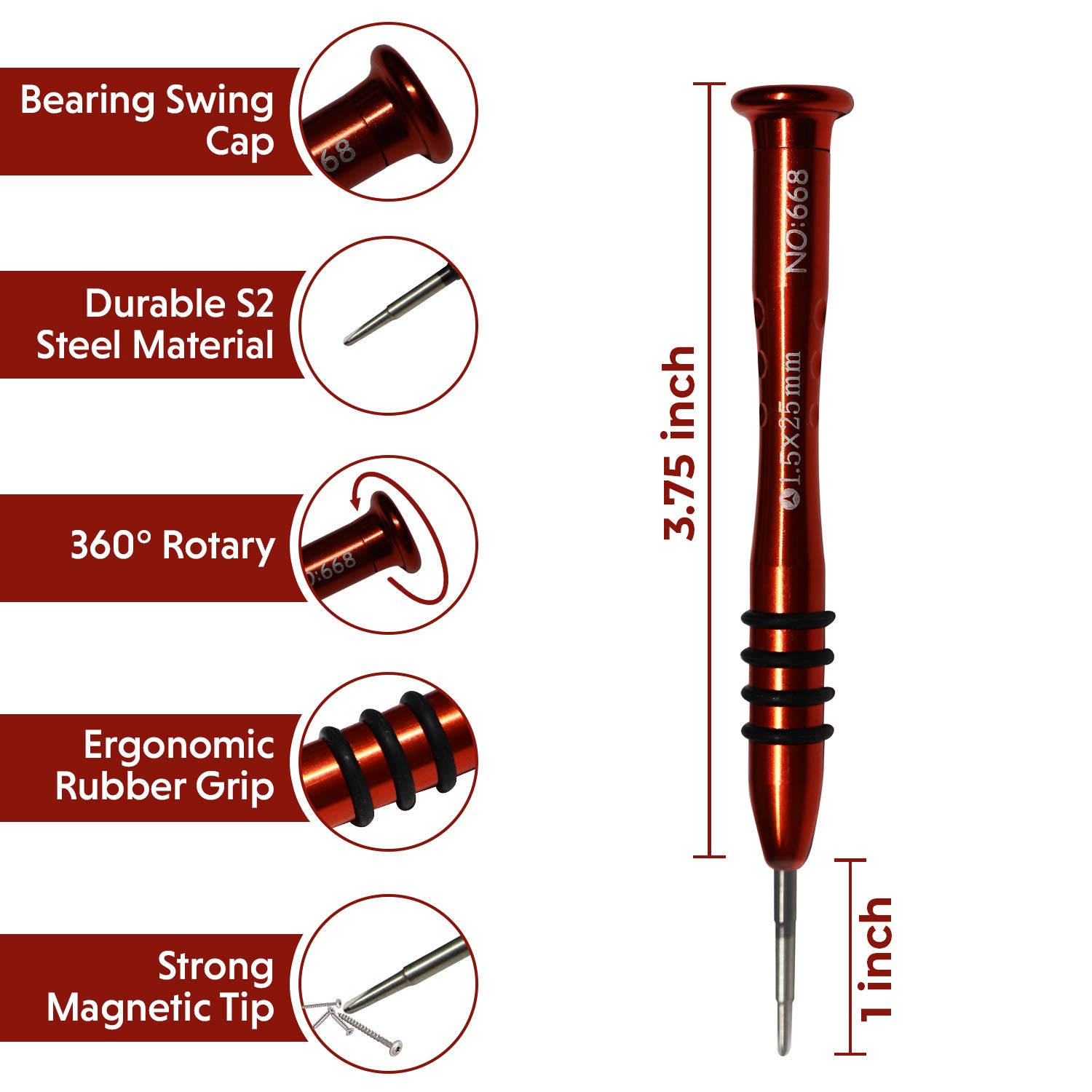 Deal Maniac Triwing Screwdriver compatible with Nintendo Switch 1.5mm Y00 Tri-point Tri wing compatible with Joy-Con Controller Repair compatible with Samsung Gear S2 S3 Frontier Smartwatch