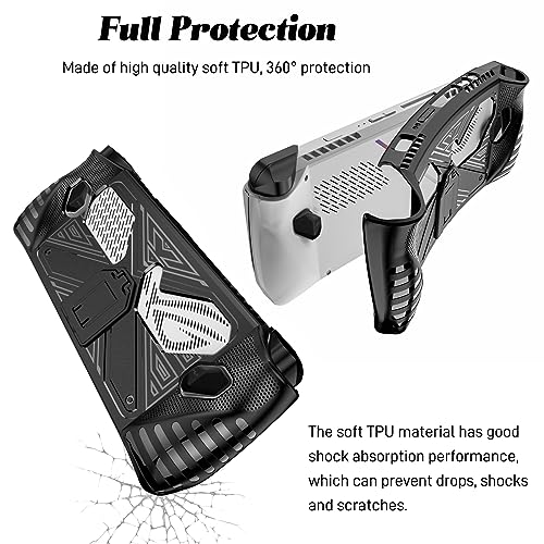 TERPINK Protective Case Compatible with ASUS ROG Ally Handheld 7 inch 2023, Precise Cuts TPU Case with Foldable Stand, Shock Resistant Case Protect from Drops, Impacts and Scratches