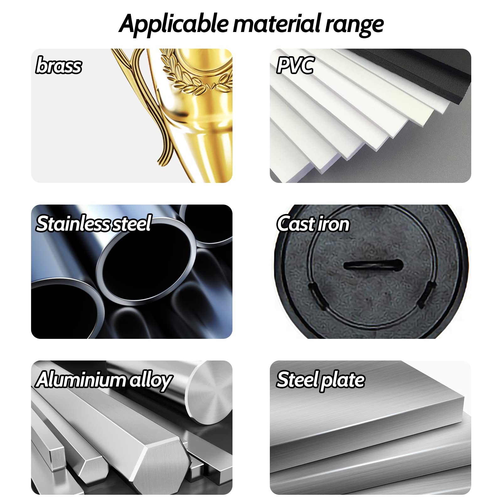 Jifeijidian Quick Change Step Drill Bit Double Fluted M2 High Speed Steel Drill Bits for Hole Drilling in Stainless Steel Aluminum Wood (1/4", 5/16", 3/8", 7/16", 1/2", 9/16", 5/8", 11/16", 3/4")