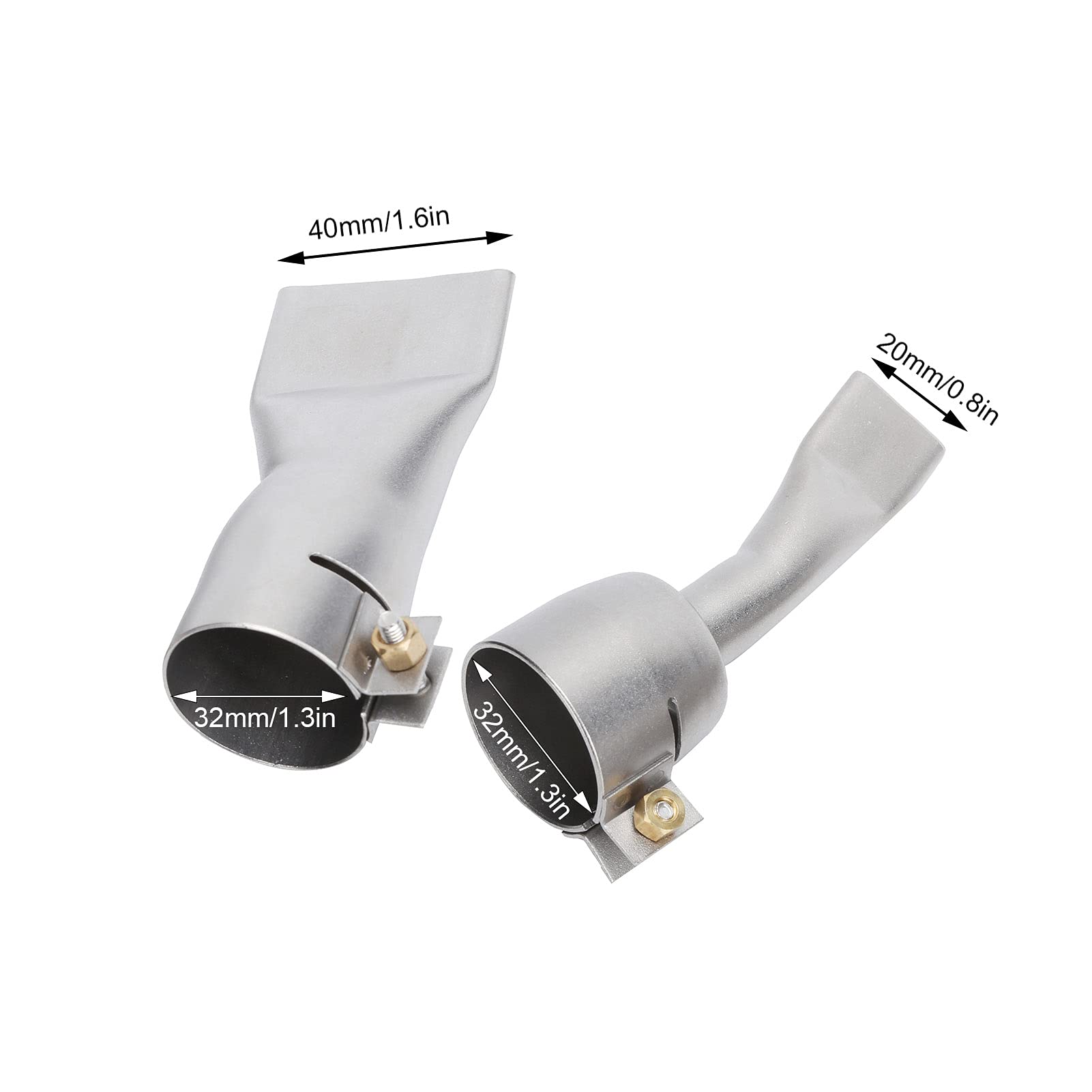 Hyuduo Flat Welding Nozzle, Stainless Steel Alloy Heat Nozzle Welding Equipment Hot Air Nozzle for Welder Tool Stainless Steel Hot Air or Welding Machine,sanding tools