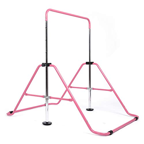 DOBESTS Gymnastics Bar, Kids Folding Horizontal Bar, Adjustable Height Gymnastic Horizontal Bars, GymnasticTraining Equipment for Home Gym Indoor Garden Outdoor