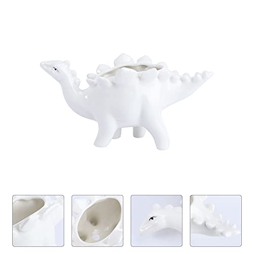 Happyyami Dinosaur Ceramic Flower Pot Ceramic Planter Succulent Planter Decorative Planter Indoor pots for Plants planters for Indoor Plants Succulents Cartoon Plant Pot Cactus Planter Juicy