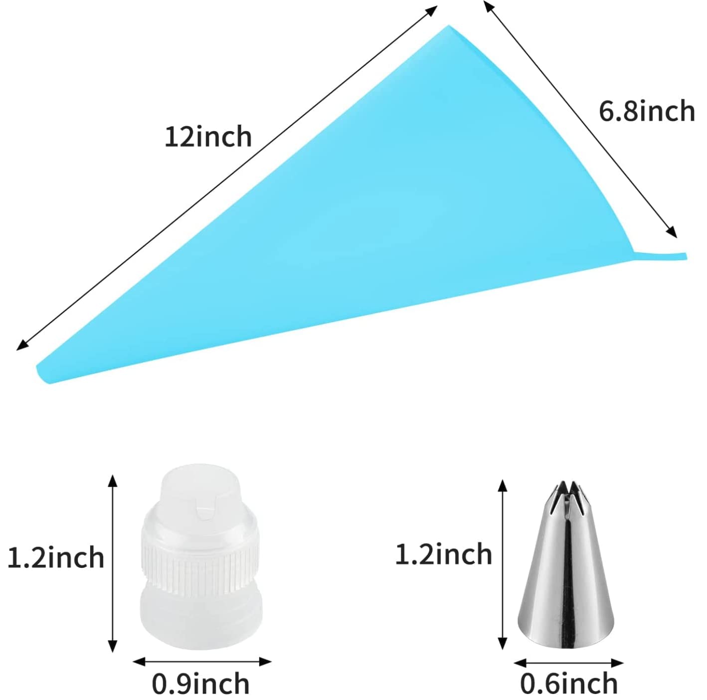 GZMAISULEE Piping Bags and Tips Set for Beginners Cake Decorating Tips for Baking with Pastry Bags and Tips, Icing Tips, Couplers, Icing Bags Ties
