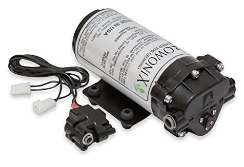 GROWONIX BP-1530-1/4" Booster Pump, Up To 720GPD Gallons Per Day @ 1:1 Ratio, RO Pump for the EX200, GX150, GX200, EX400 Reverse Osmosis Systems, 80 PSI, High Pressure Cutoff, Adjustable