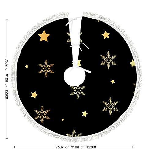 Dream Bay Christmas Tree Skirt,Star Christmas Tree Mat for Xmas Party Decoration 36x36 Inches