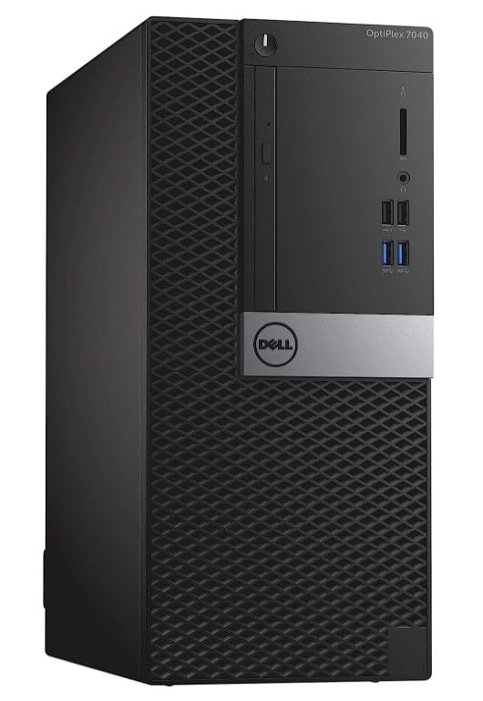 Dell Optiplex 7040 Tower Desktop Computer | Quad Core Intel i7 (3.4) 32GB DDR4 RAM 500GB PCIe M.2 NVMe + 2TB HDD| Windows 10 Professional New 22in LCD Monitor Home or Office PC (Renewed), Black