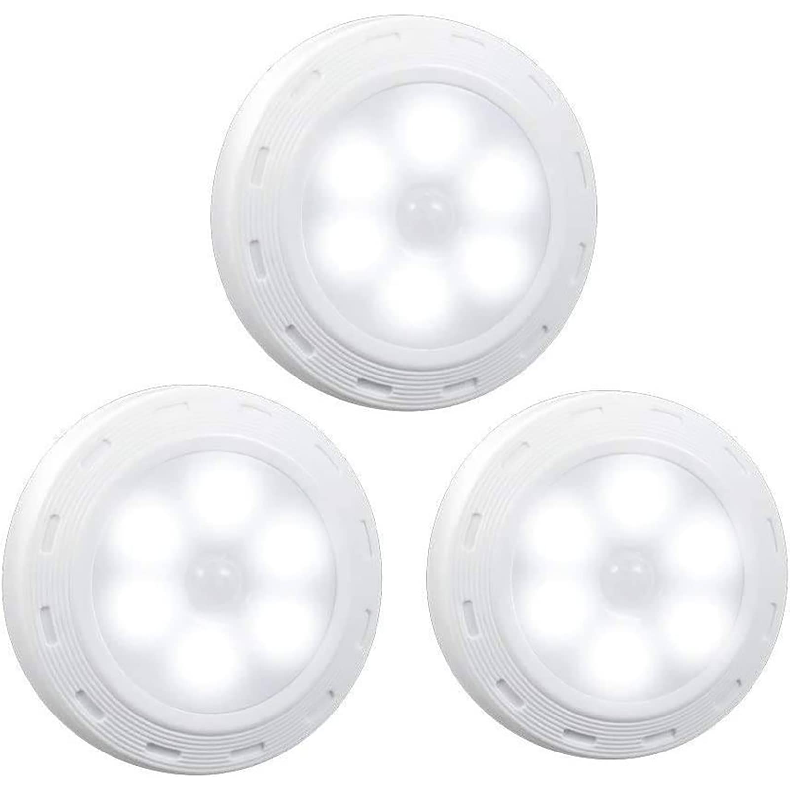 Dream Master Motion Sensor LED Light, Cordless Battery Operated Night Light, Stick Anywhere without Tools, Lights for Entrance, Hallway, Basement, Garage, Bathroom, Cabinet, 3 Pack (Cool White)
