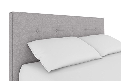 DHP Rose Upholstered Platform Bed with Underbed Storage Drawers and Button Tufted Headboard and Footboard, No Box Spring Needed, Full, Gray Linen