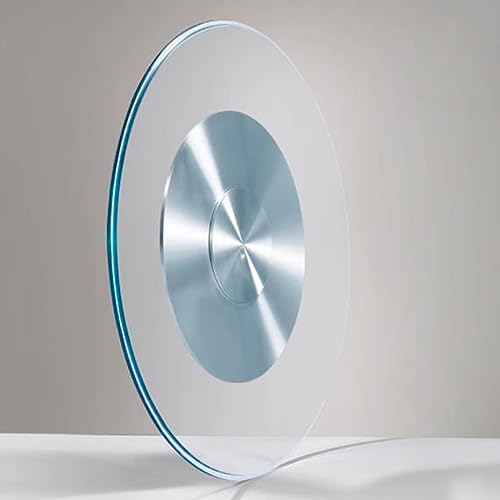 DOUKI 30" Glass Lazy Susan Turntable Dining Table Centerpiece Tabletop Rotating Tray, Rotatable Serving Tray Serving Plate, Aluminum Alloy Bearing (Color : Clear, Size : 28inch(70cm))