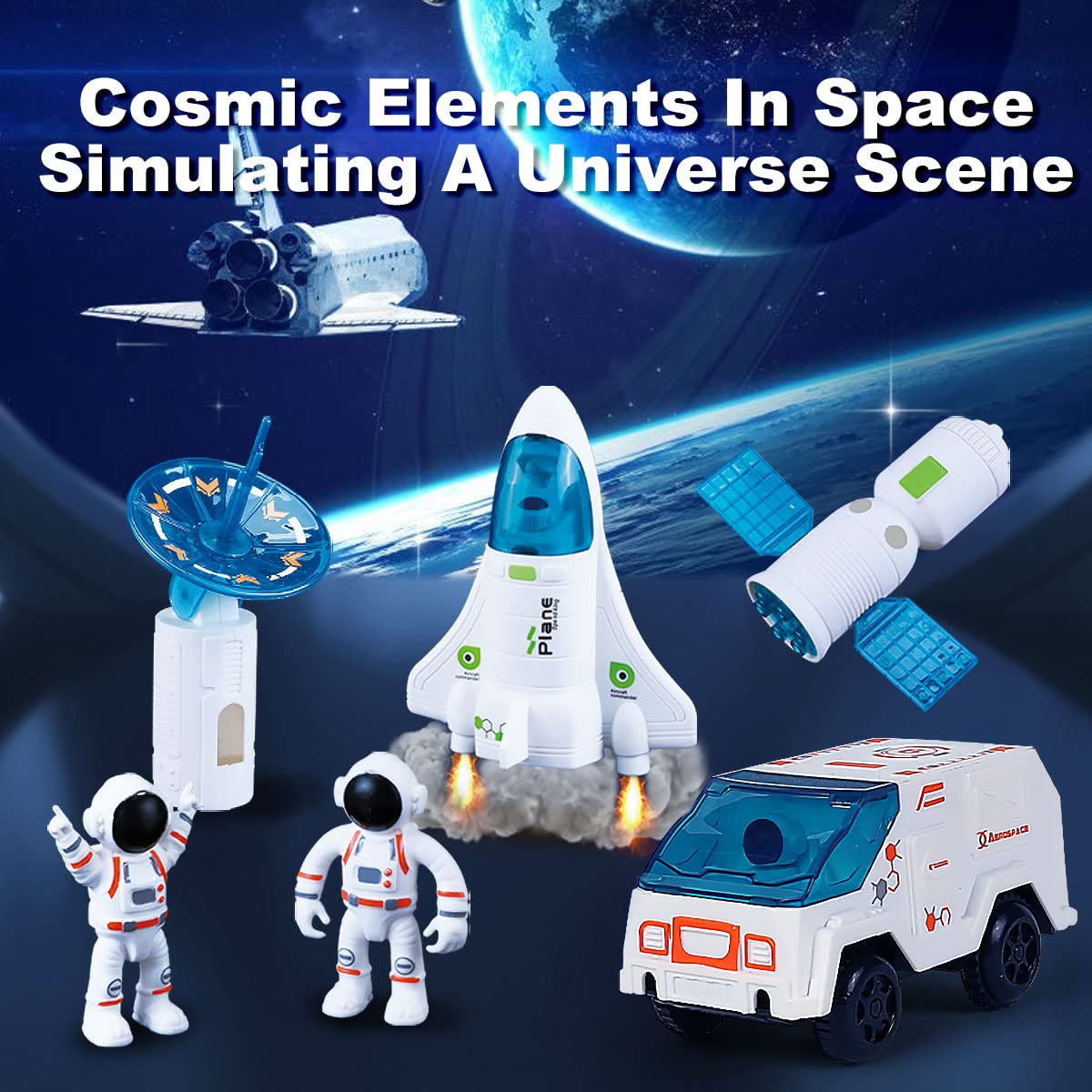 Exciting Space Orbit Set:Exciting Toy for Boys and Girls,The to Stimulate Imagination and Have Fun with Spaceships⌠(Engineering railcar 222 PCS)