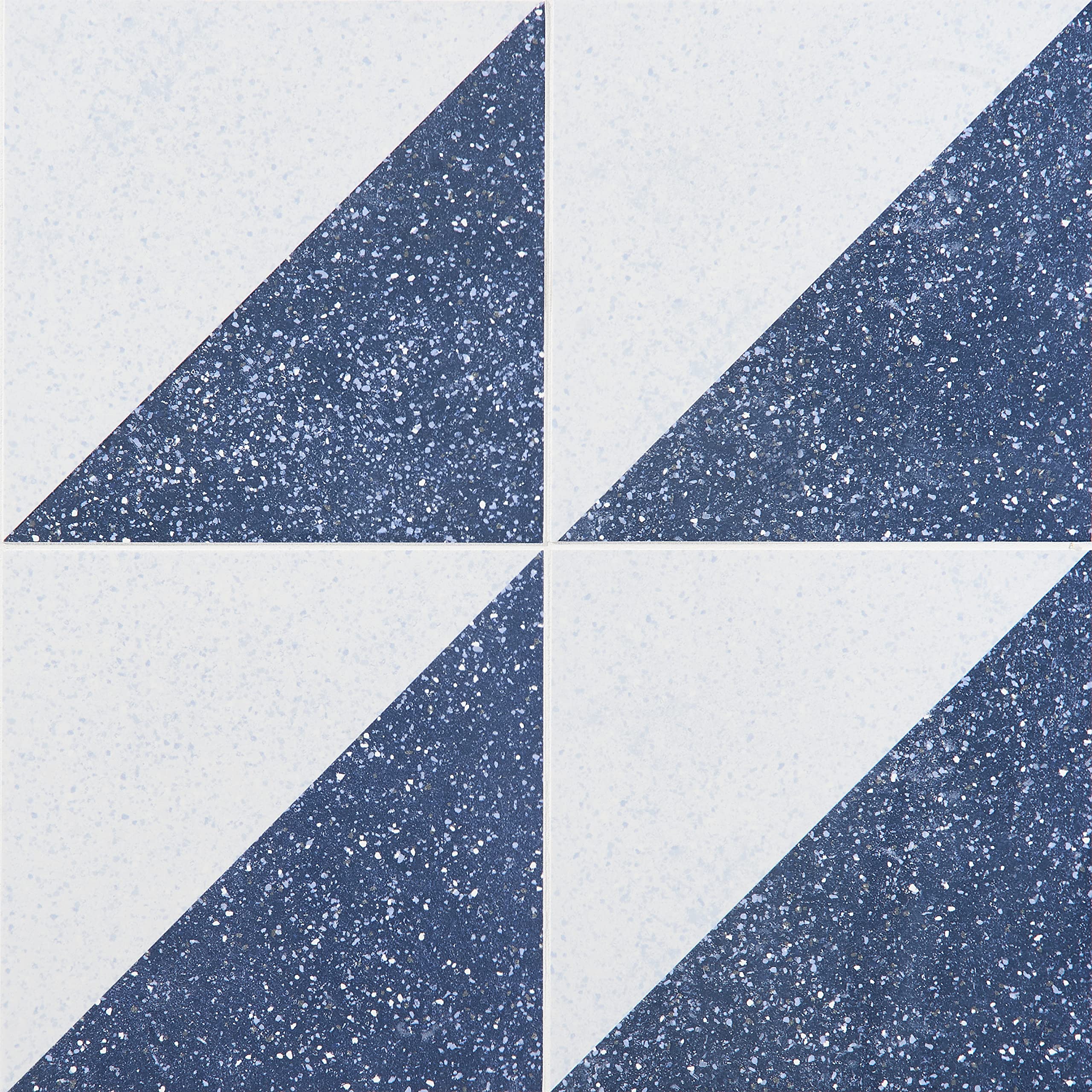 Elizabeth Sutton Cameo Terrazzo Dos Navy 7.87 in. x 7.87 in. Matte Porcelain Floor and Wall Tile (10.76 Sq. Ft. / Case)