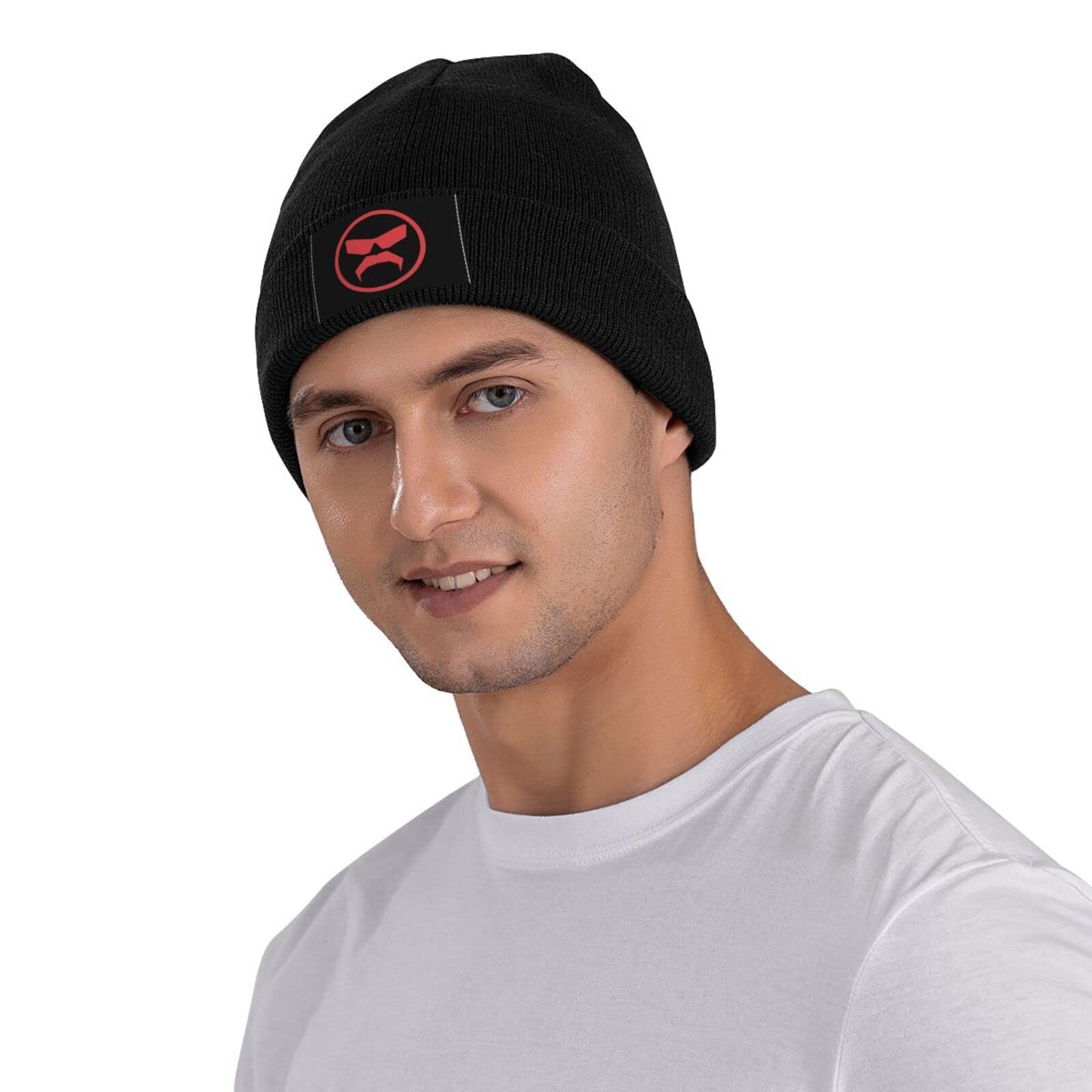 Dr Disrespect Logo Beanie Hat Unisex Winter Warm Knit Hat, Soft Ski Knitted Caps for Men Women Black