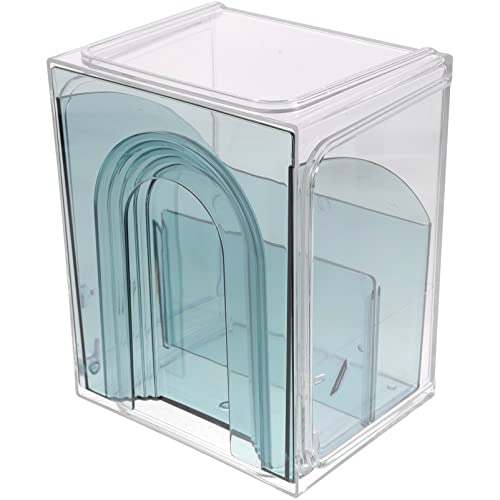 Plastic Tea Bag Organizer Clear Tea Bag Holder for Kitchen Pantry Cabinets Countertops Sugar Packet Coffee Condiment Spices Pouches Blue