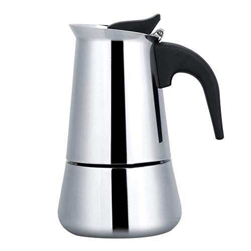Espresso coffee maker, portable stainless steel espresso coffee maker Espresso coffee maker, classic Moka for home, office.(100ml)
