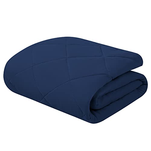 EXQ Home Toddler Comforter Baby Quit Blanket Soft Lightweight,39x47 inches Polyester Toddler Nursing Blanket for Infant and Newborn, Ultra Soft for Crib Bed,Stroller,Travel(Navy Blue)