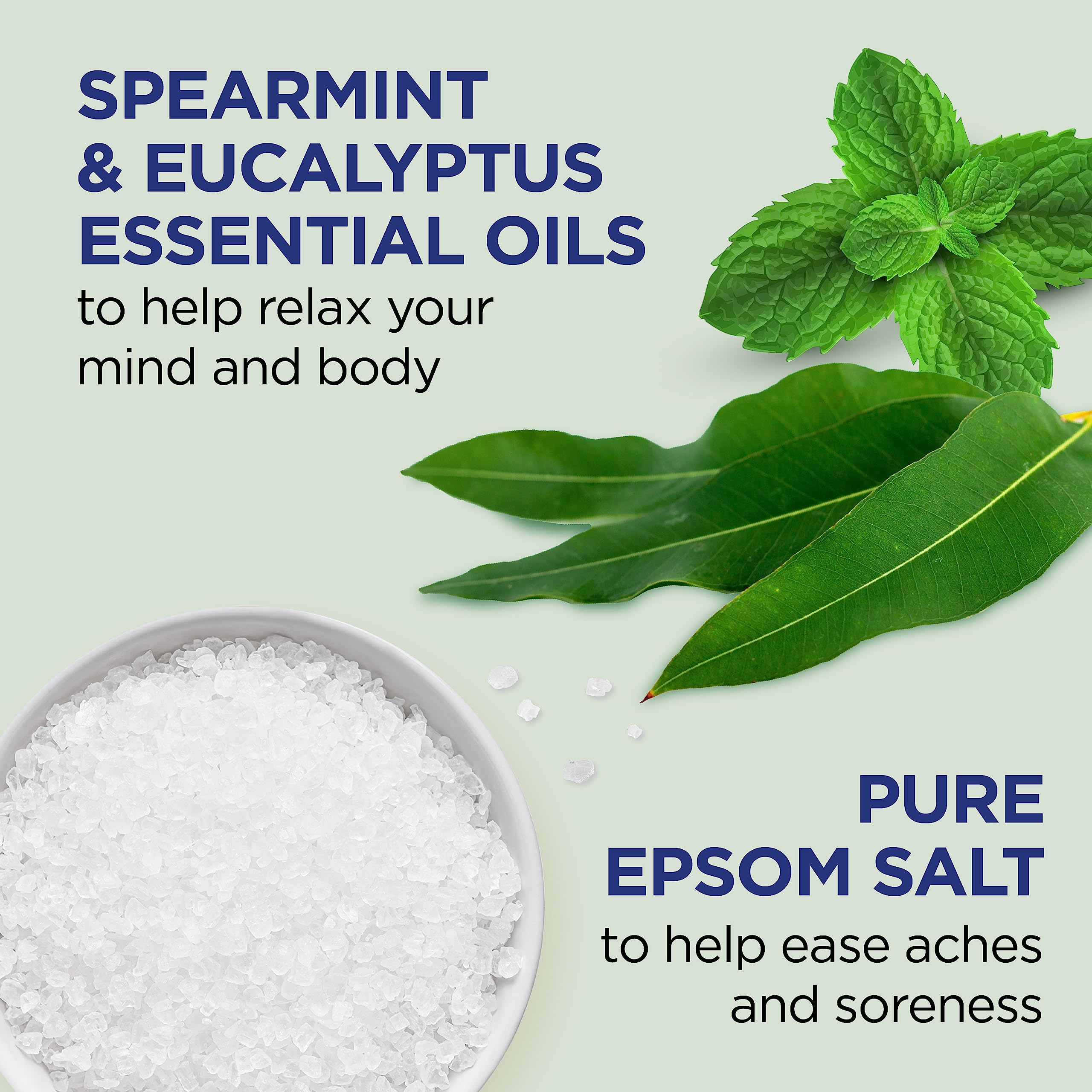 Dr Teal's Foaming Bath with Pure Epsom Salt, Relax & Relief with Eucalyptus & Spearmint, 62.5 fl oz (Packaging May Vary)