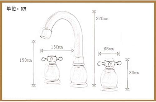 Kitchen Taps Faucet Widely Used Basin Faucet Double Handle Sink Mixer Tap Bathtub Sink Mixer Faucet Deck Mounted 3 Holes Hot Cold Faucet