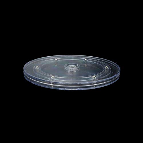 FarBoat 2Pcs 7-Inch Plastic Turntable Acrylic Turntable Organizer Plastic for Kitchen Cabinets Spice Rack Table Cake Pantry Decoration (Clear)