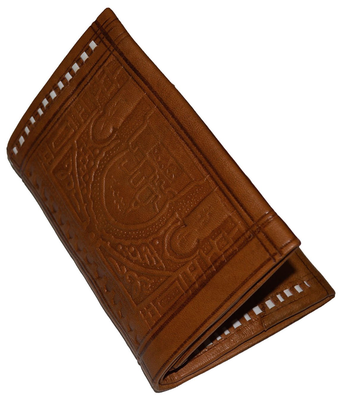 Treasures Of Morocco Handmade Moroccan By-fold Leather Wallet Large Vintage Exquisite Handy Brown