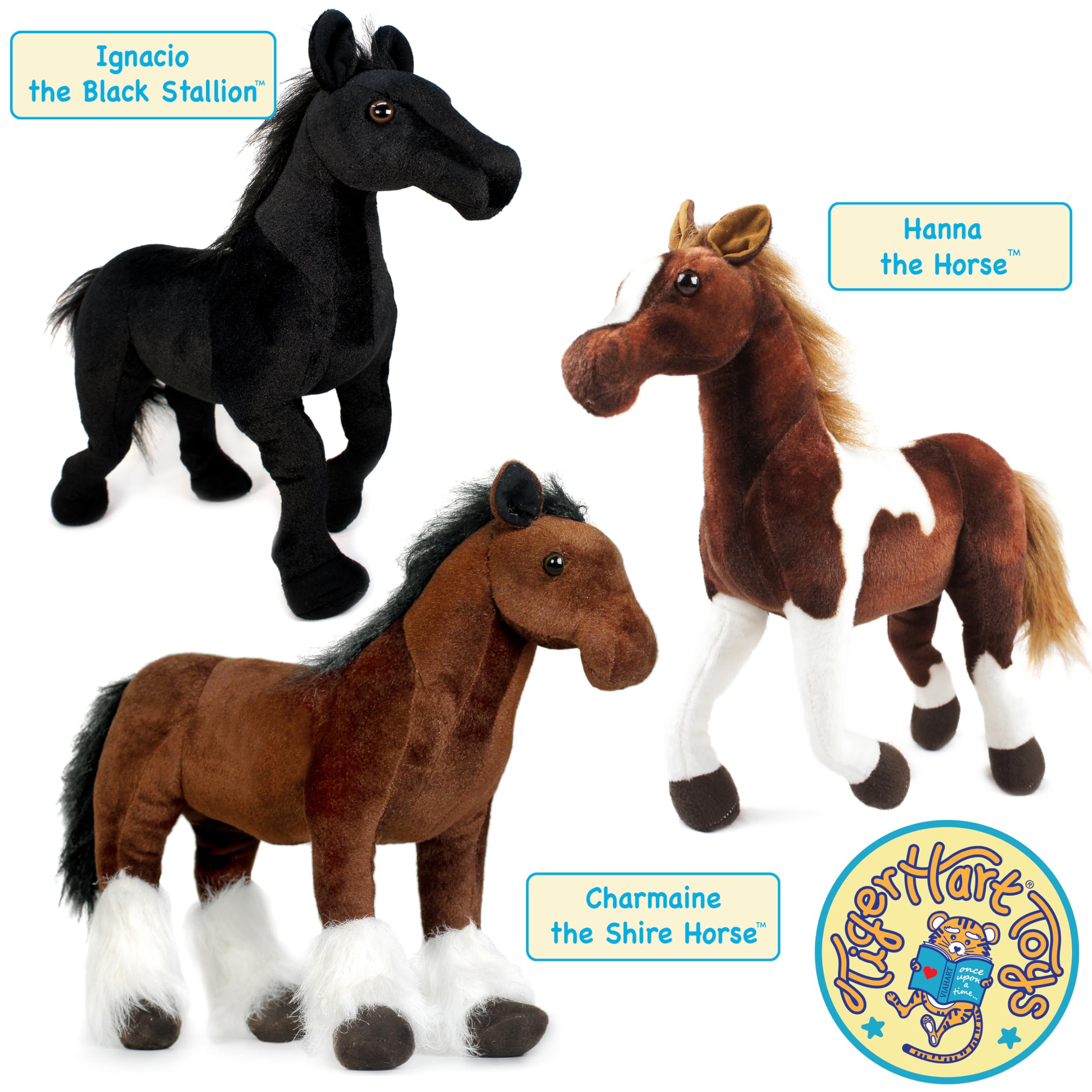 TigerHart Ignacio The Black Stallion - 18 Inch Stuffed Animal Plush