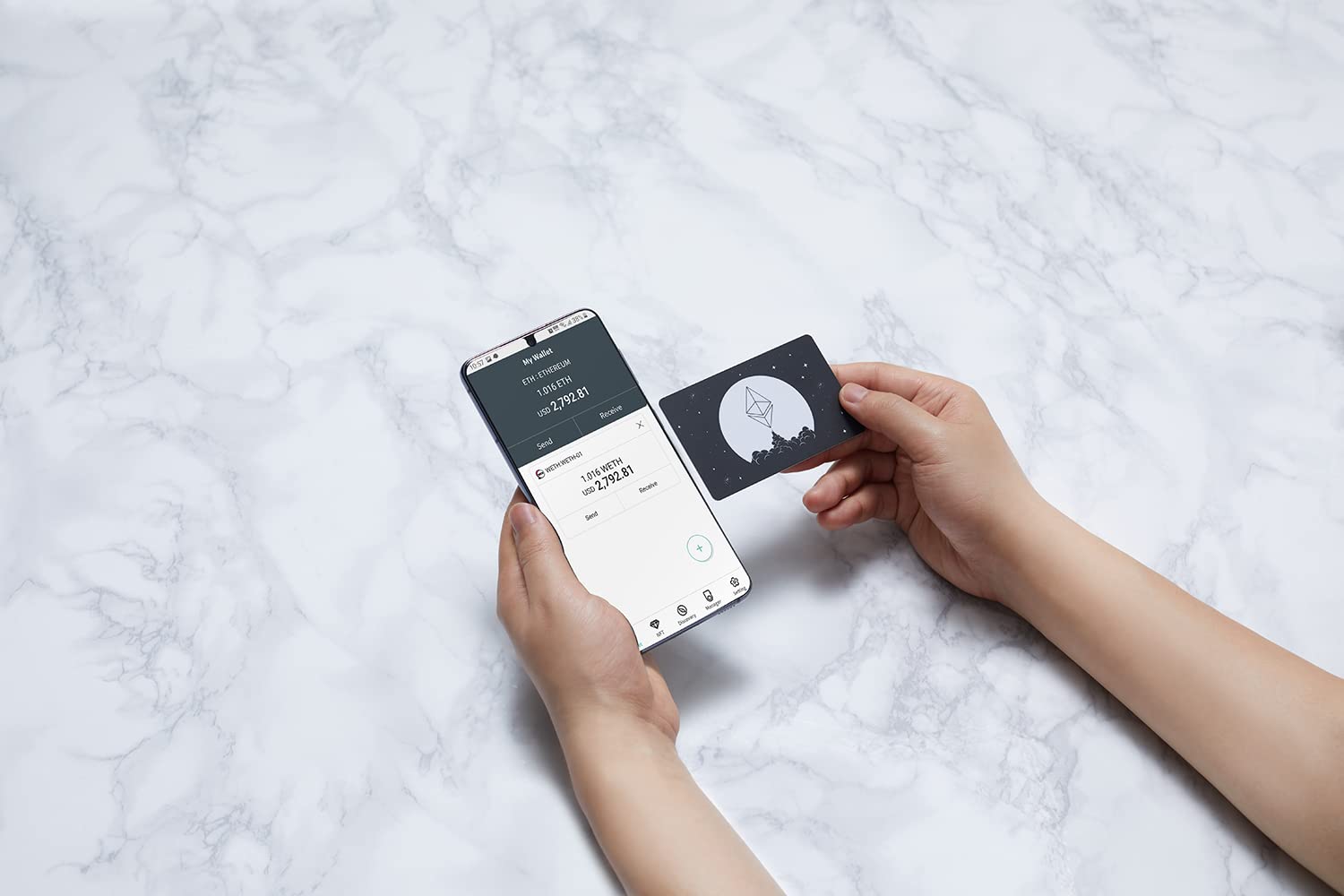 D'CENT Cryptocurrency Hardware Wallet-Card Type, Ethereum & ERC20 Wallet