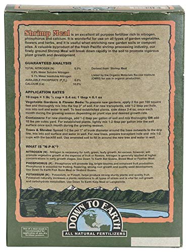 Down to Earth All Natural Shrimp Meal Fertilizer Mix 6-6-0, 2 lb