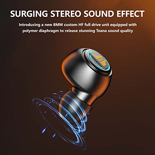 Munlar M48 Bluetooth Earphones 5.3 Cool Mecha Game Earphones with Low Latency and Low Power Consumption 20000 mAh Long Playing Time Earbuds (Black)