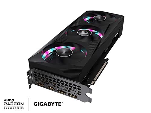 Gigabyte AORUS Radeon RX 6750 XT Elite 12G Graphics Card, WINDFORCE 3X Cooling System, 12GB 192-bit GDDR6, GV-R675XTAORUS E-12GD Video Card