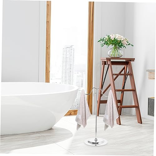 Zerodeko Towel Rack Towel Stand Towel Holder Stand Chrome Towel Holder Balanced Base Towel Bar Towel Storage Holder Vanity Towel Holder Stainless Steel Organizer Dressing Table