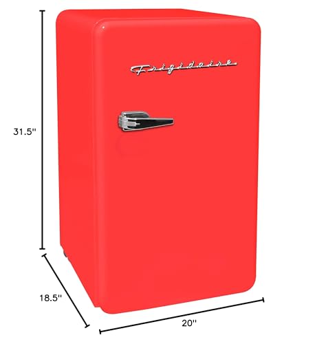 FRIGIDAIRE EFR372-RED 3.2 Cu Ft Red Retro Compact Rounded Corner Premium Mini Fridge