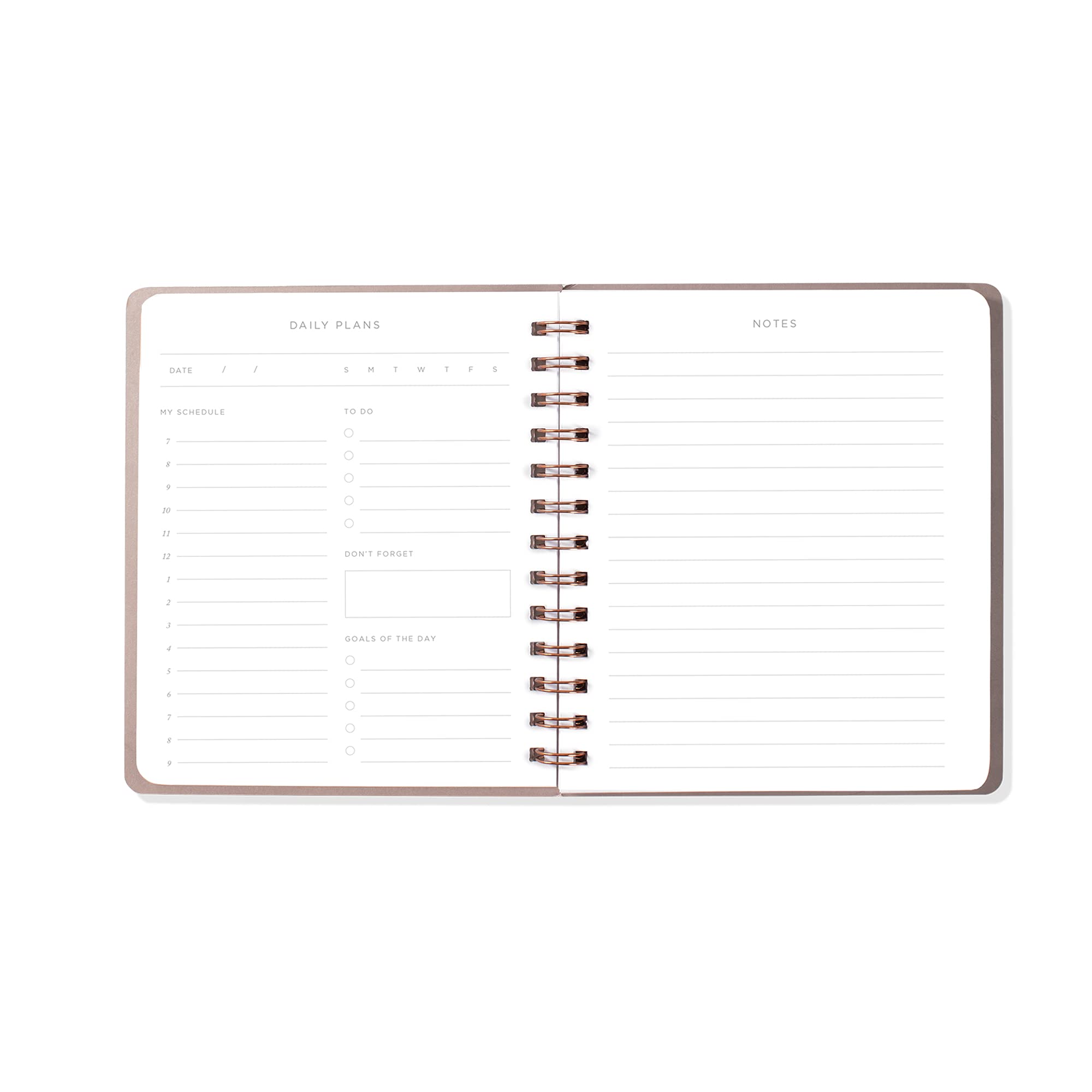 Fringe Studio Non-Dated Daily Planner, Faux Leather Cover, Moon Phase Dust", 160 Pages, 6" x 7.25" (877006)