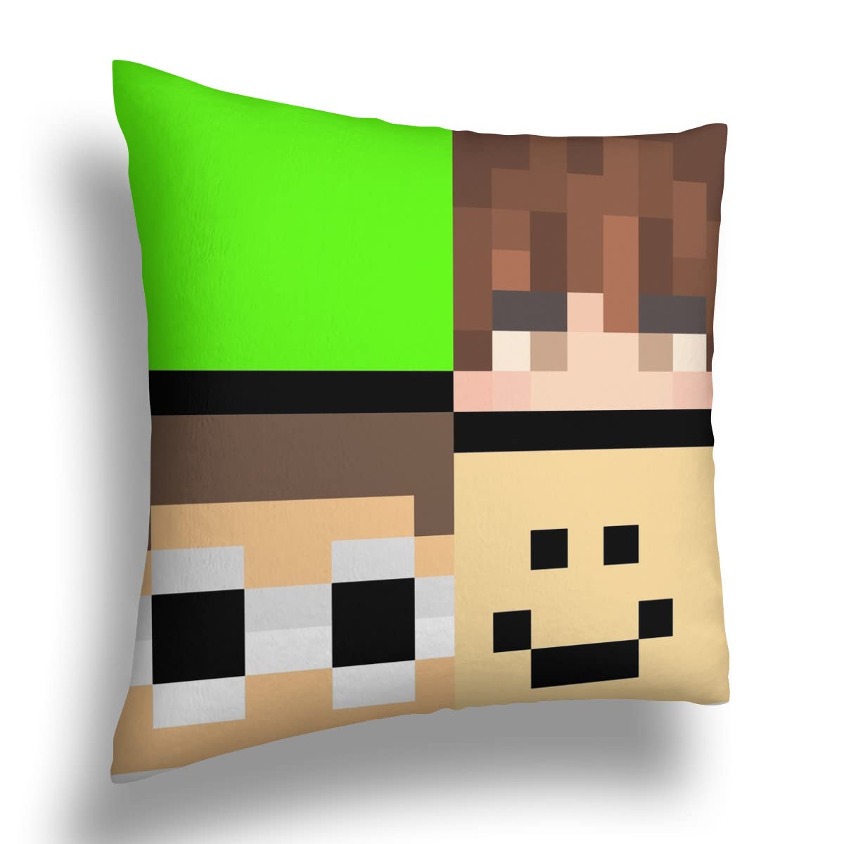 Dream, Karl, George, Quackity Dream SMP Skins DSMP Velvet Throw Pillow Covers Sofa Pillowcase Car Square Throw Pillowcases Home Decoration Game 18in*18in
