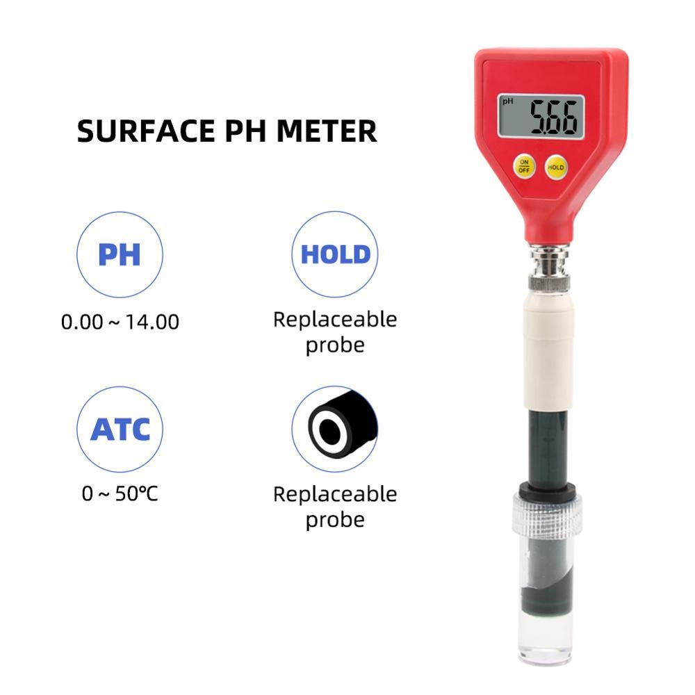 GHGHF Professional Skin PH Tester for Beauty& Surface pH for Soil,Leather, Paper, Emulsion