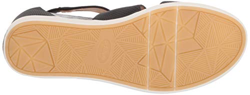 Dr. Scholl's Shoes Women's Sheena Wedge Sandal, Black Smooth Perforated, 8 M US